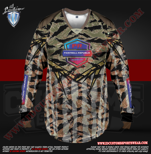 Paintball Republic USA Camo Paintball Pro Shirt – ID Customs SportsWear