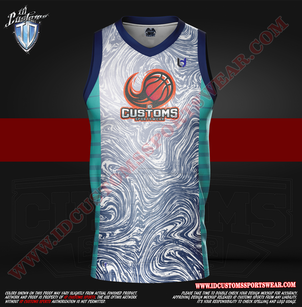 Kids Blue Lagoon Basketball Uniform Package Full Custom – ID Customs ...