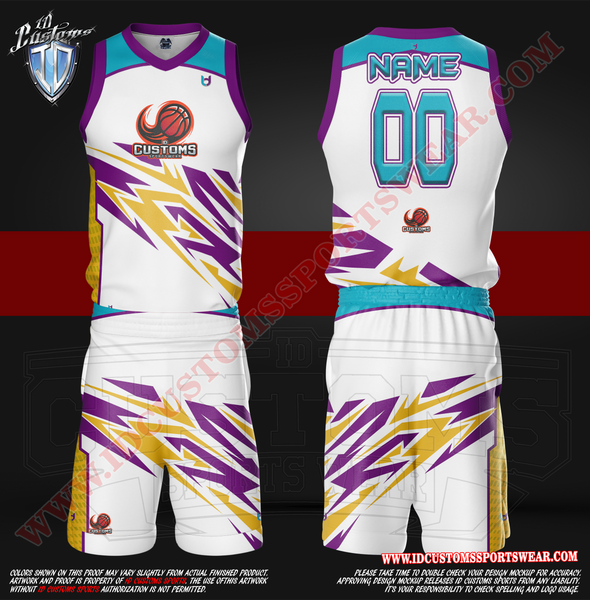 Kids Purple Boy Basketball Uniform Package Full Custom – ID Customs ...