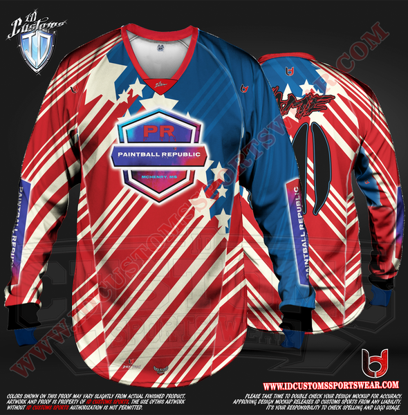 Paintball Republic USA 1 Paintball Pro Shirt – ID Customs SportsWear