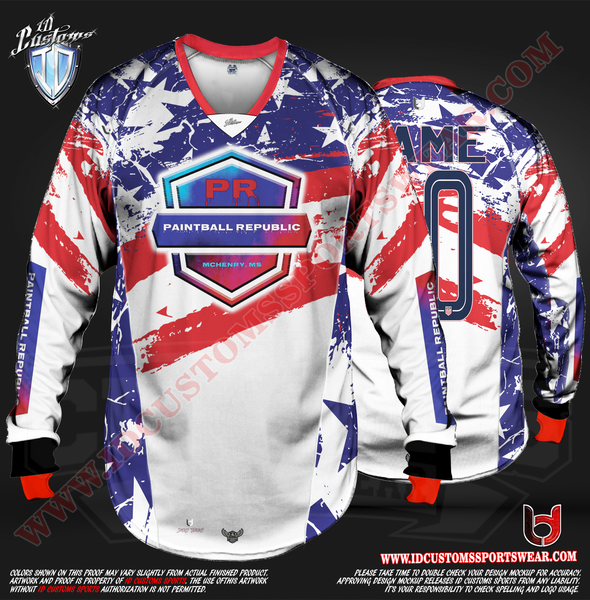 Paintball Republic USA 2 Paintball Pro Shirt (Copy) – ID Customs SportsWear