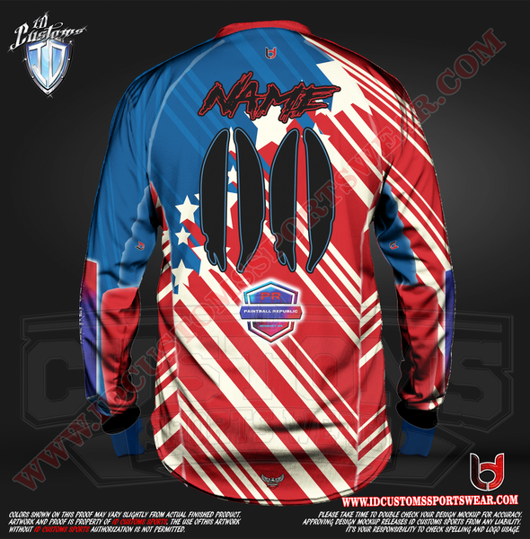 Paintball Republic USA 1 Paintball Pro Shirt – ID Customs SportsWear