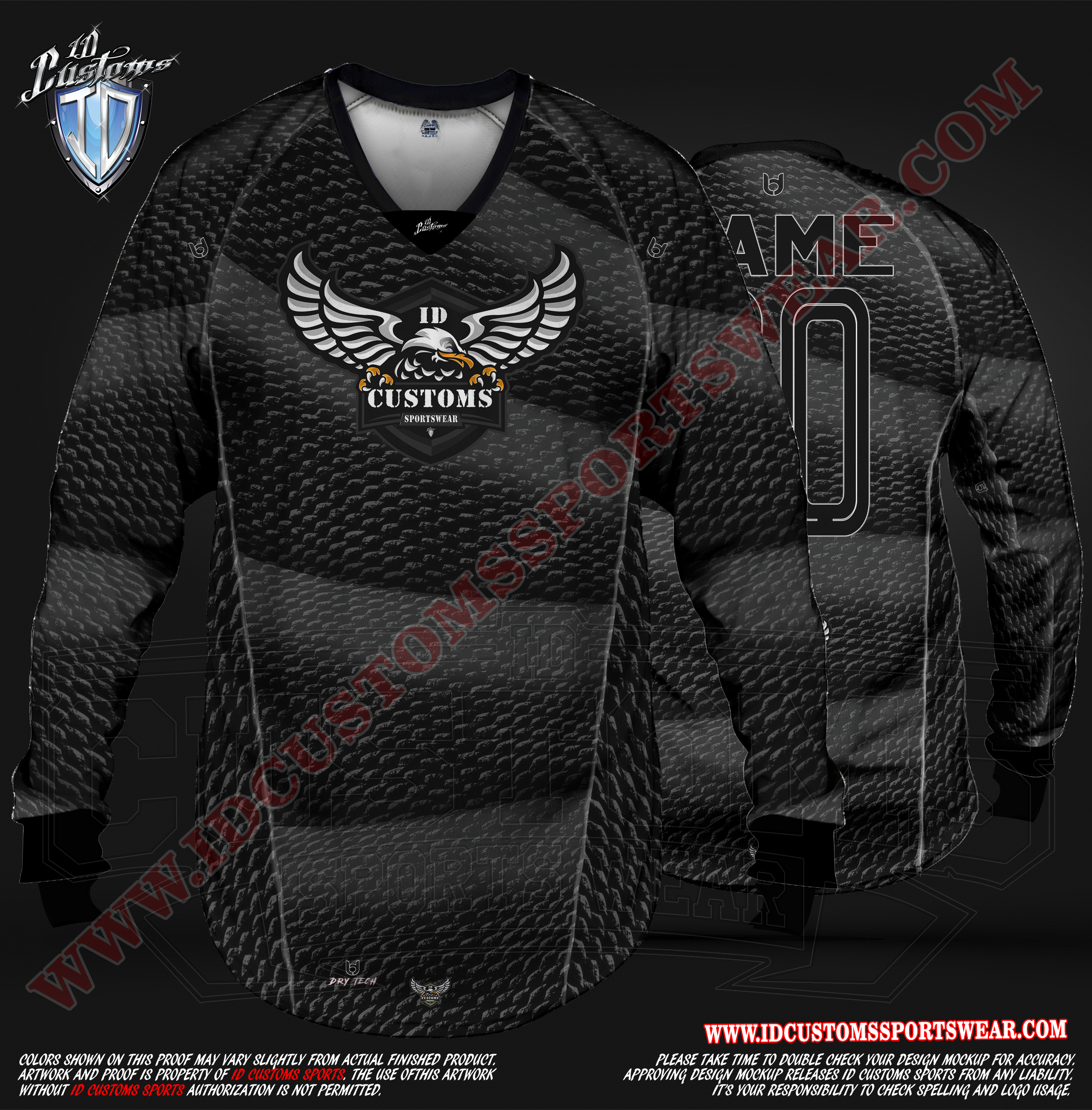 20 Black Mamba Pro Paintball Shirt – ID Customs SportsWear