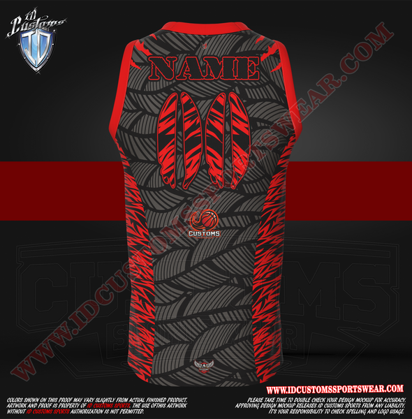5 Red Tiger Basketball Custom Jersey – ID Customs SportsWear