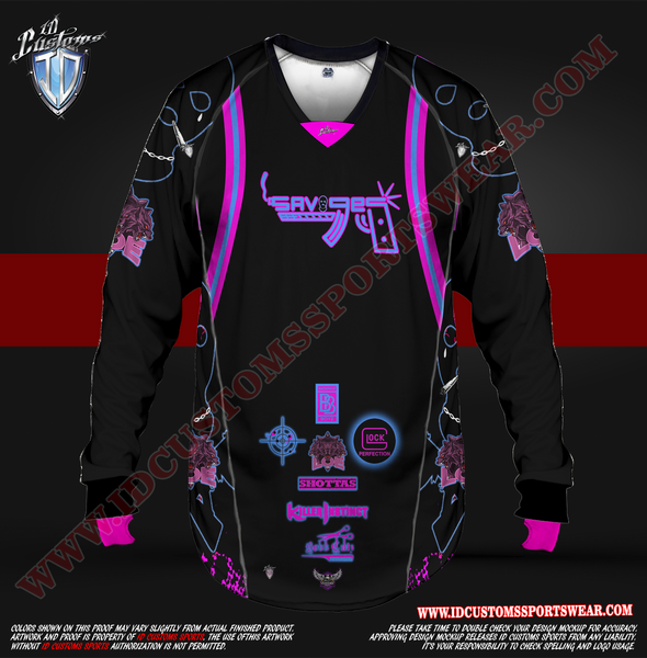 avages Paintball Pink Pro Shirt and HeadBand – ID Customs SportsWear