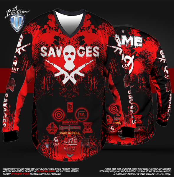 avages Paintball Red Pro Shirt and HeadBand – ID Customs SportsWear